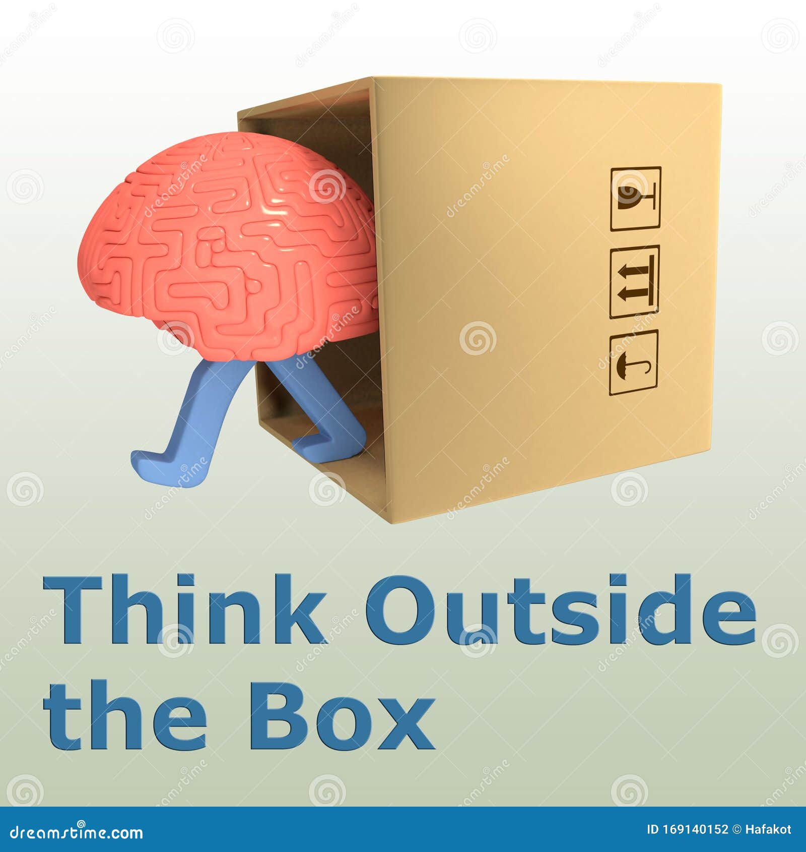 Think Outside the Box Concept Stock Illustration - Illustration of ...