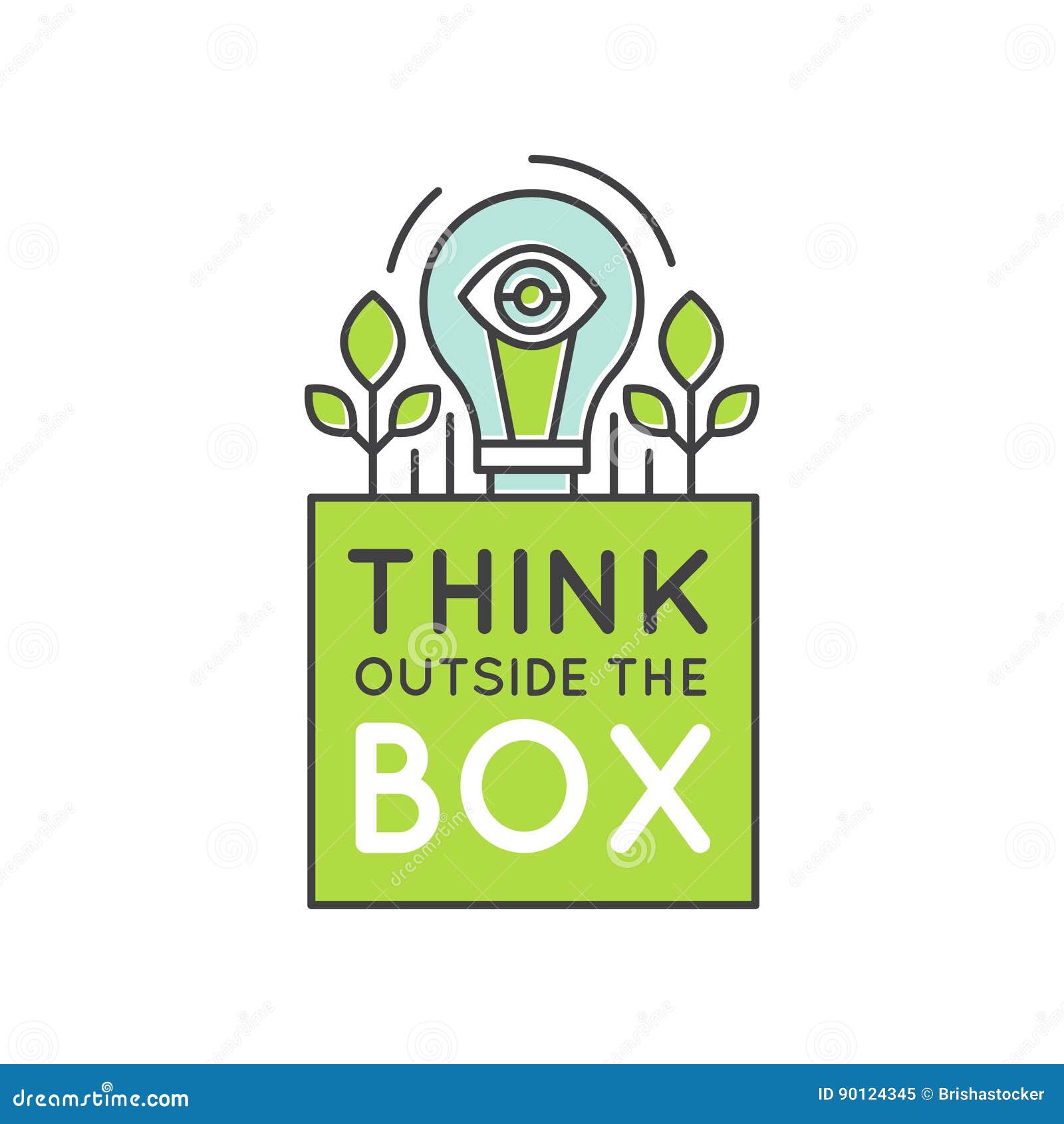 Think Outside the Box Concept , Imagination, Smart Solution, Creativity ...