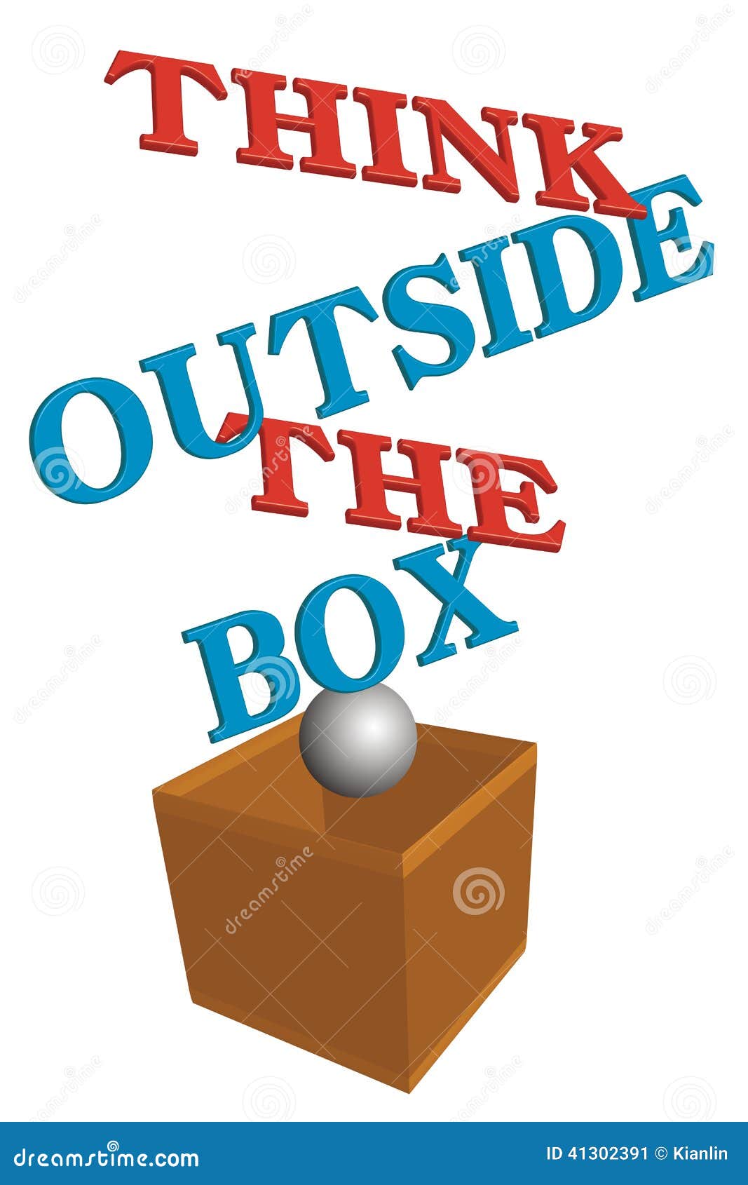 Think Outside the Box stock illustration. Illustration of mindset ...