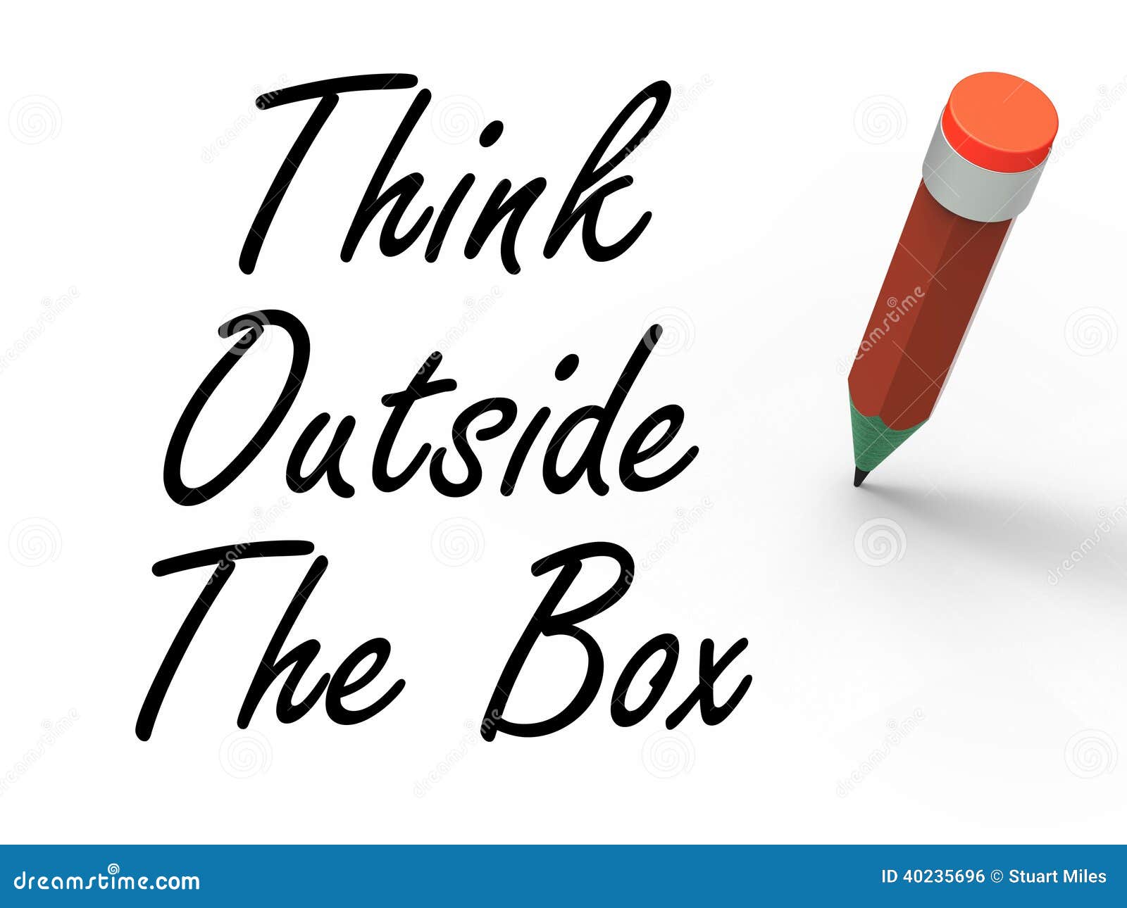 Think Outside the Box Means Creativity and Stock Illustration ...
