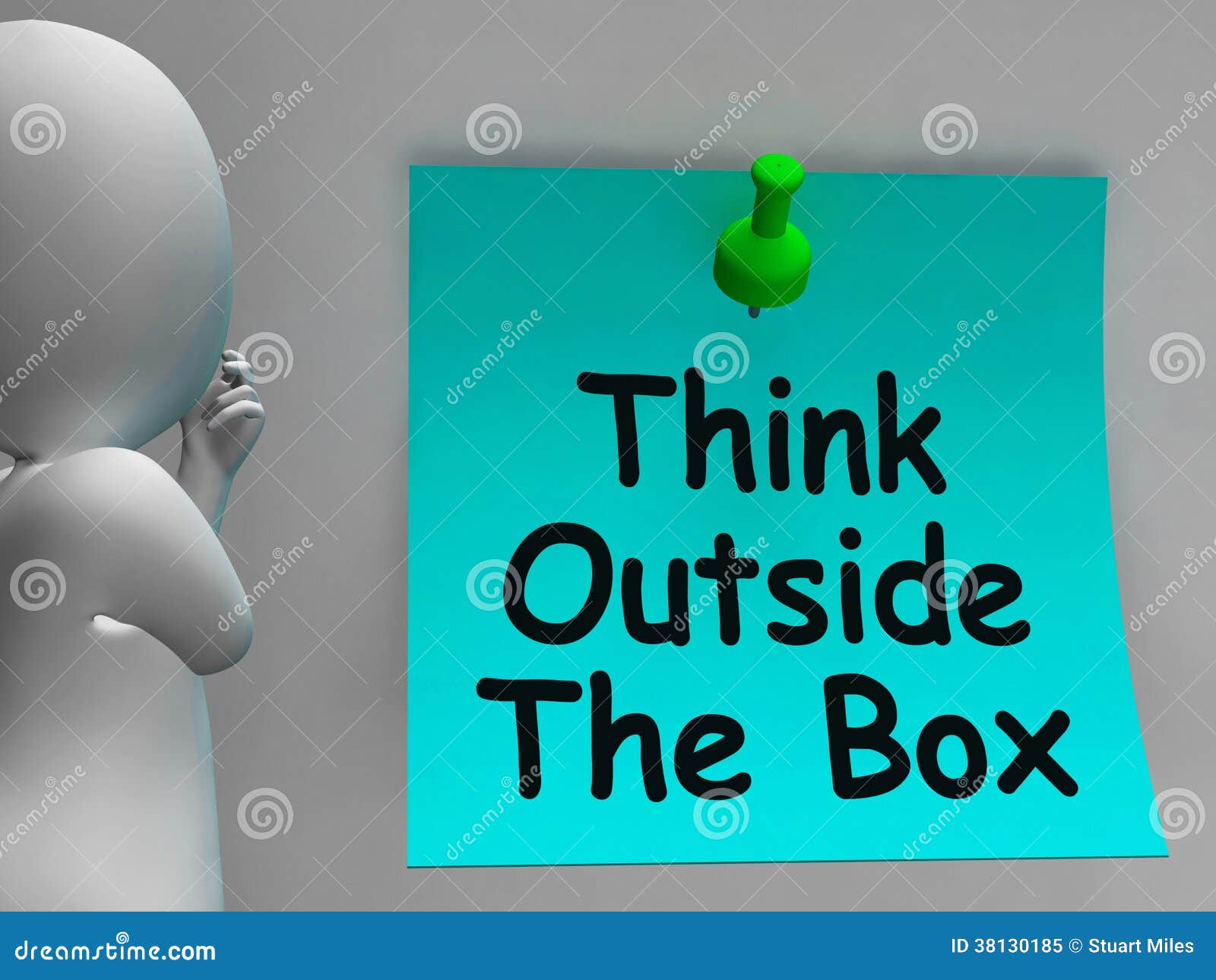 Think Outside the Box Means Different Stock Illustration - Illustration ...