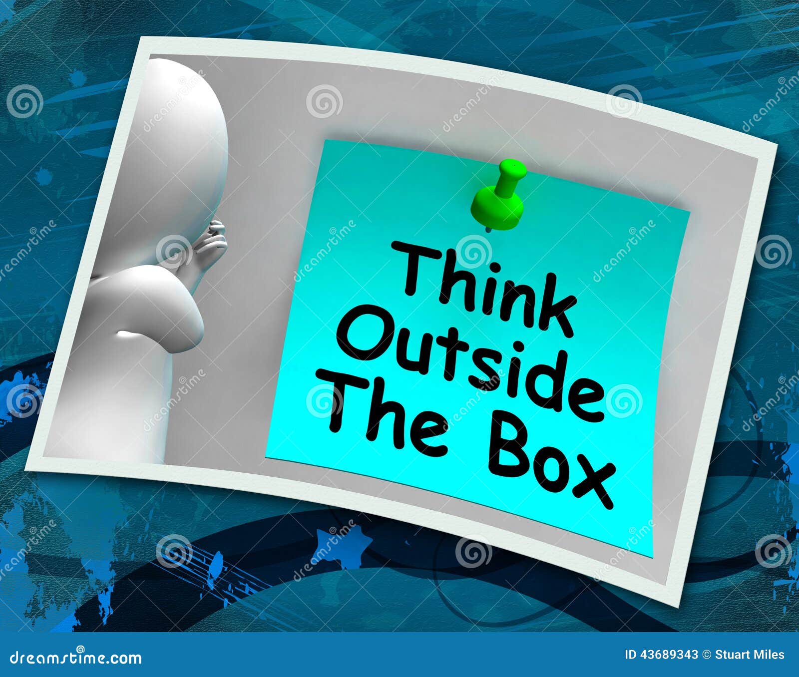 Think Outside the Box Photo Means Different Unconventional Think Stock ...