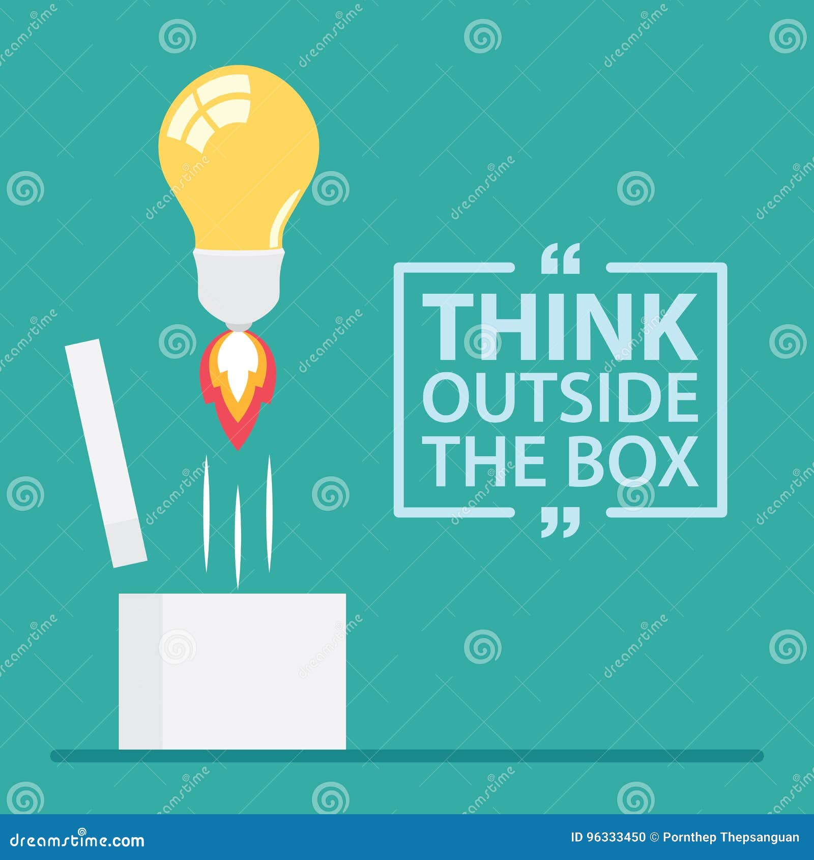Think Outside The Box Vector Illustration | CartoonDealer.com #139383898
