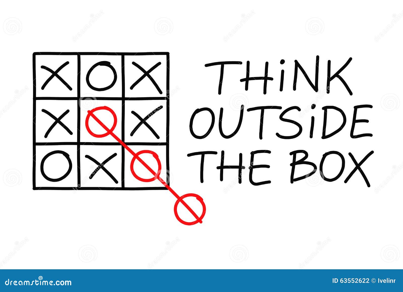 Think Outside The Box Tic Tac Toe Royalty-Free Stock Image ...