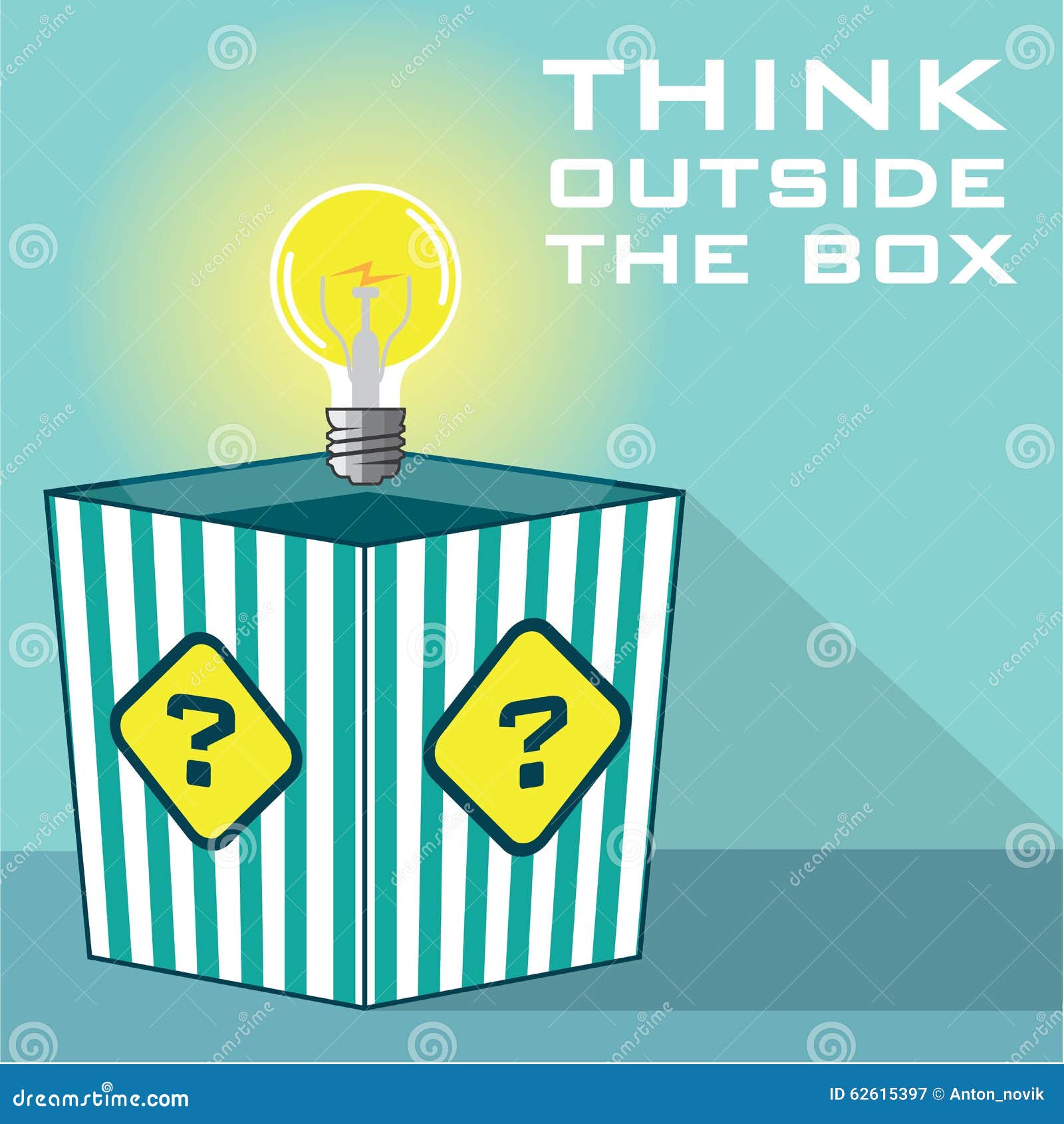 Think Outside the Box Vector Stock Vector - Illustration of electricity ...