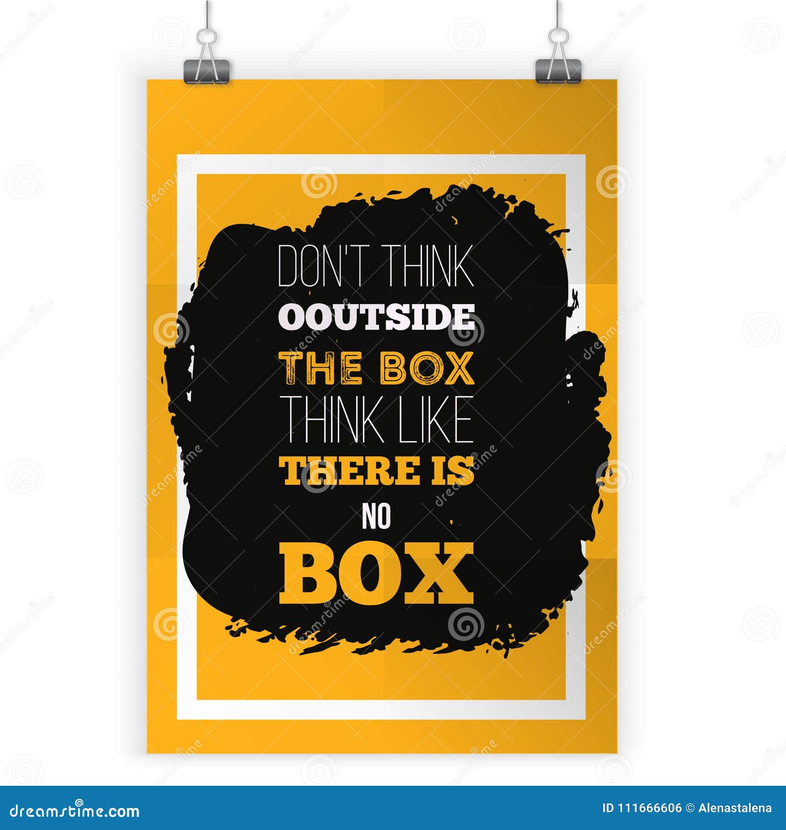 Think Outside the Box. Vector Typography Banner Design Concept on ...