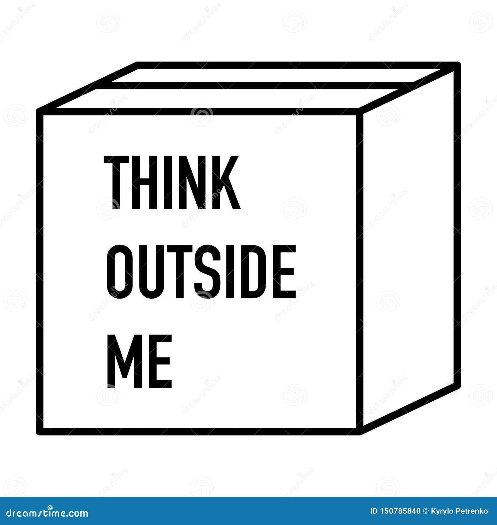 Think Outside the Box Very Creative Idea Stock Vector - Illustration of ...
