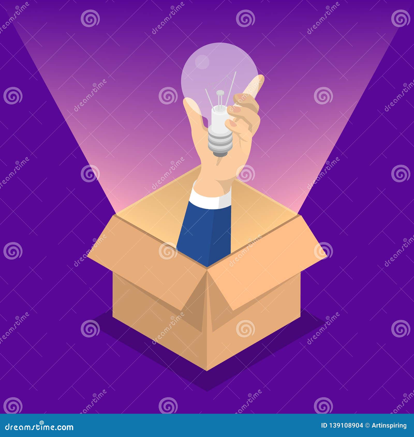Think Outside the Box Web Banner. Creative Thinking Stock Vector ...