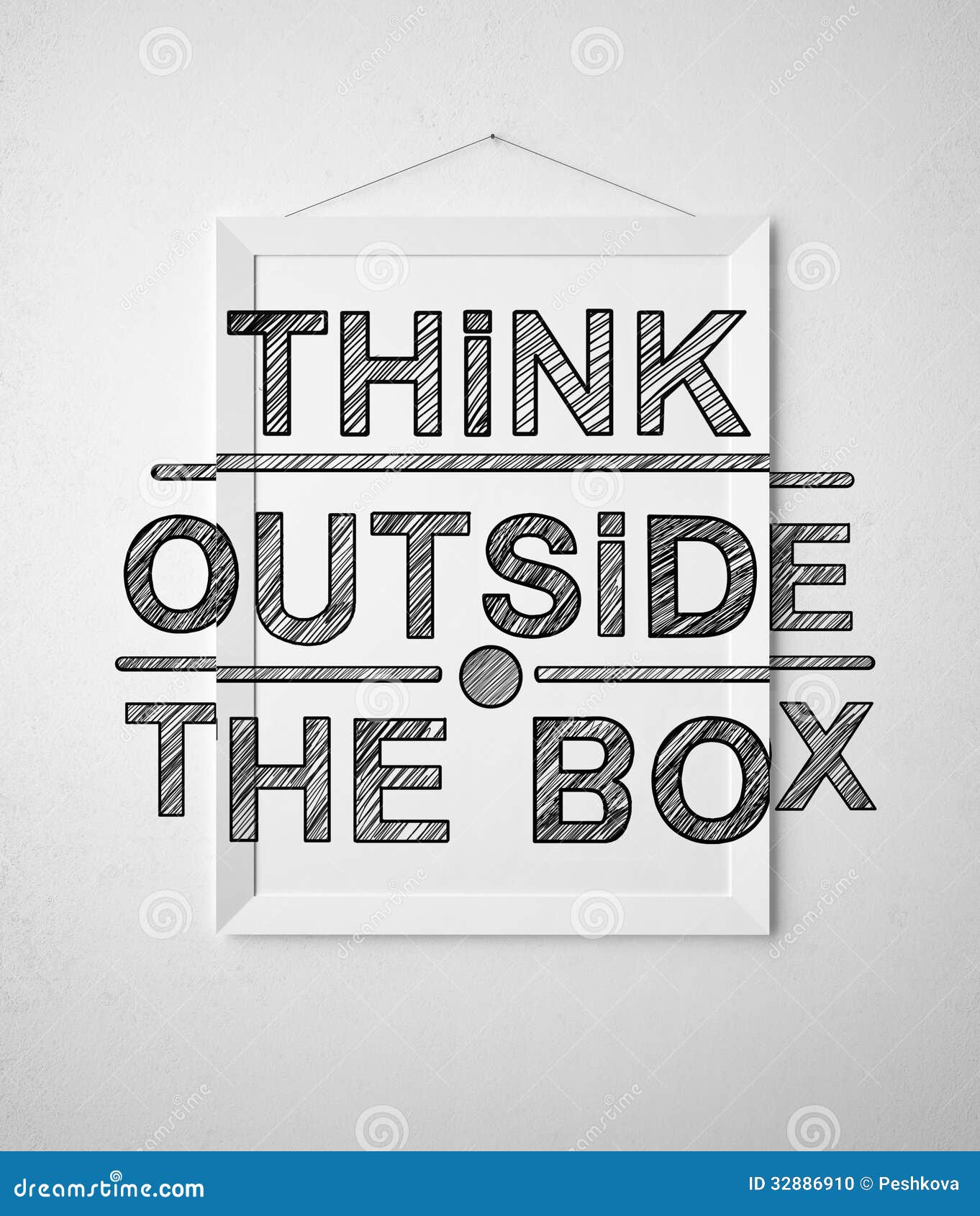 Think outside the box stock photo. Image of material - 32886910