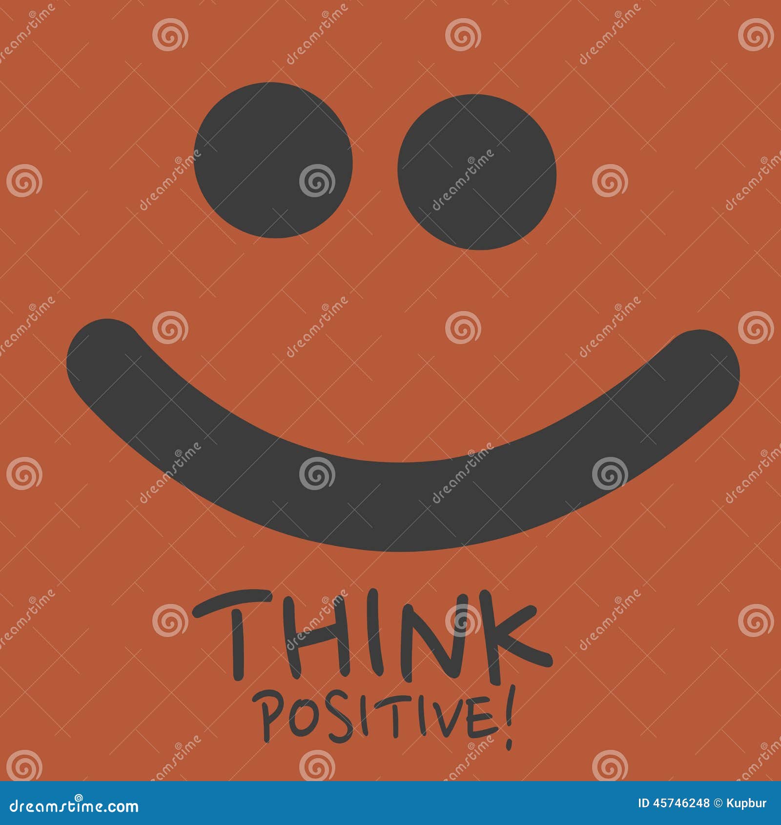 Think positive stock vector. Illustration of innovation - 45746248