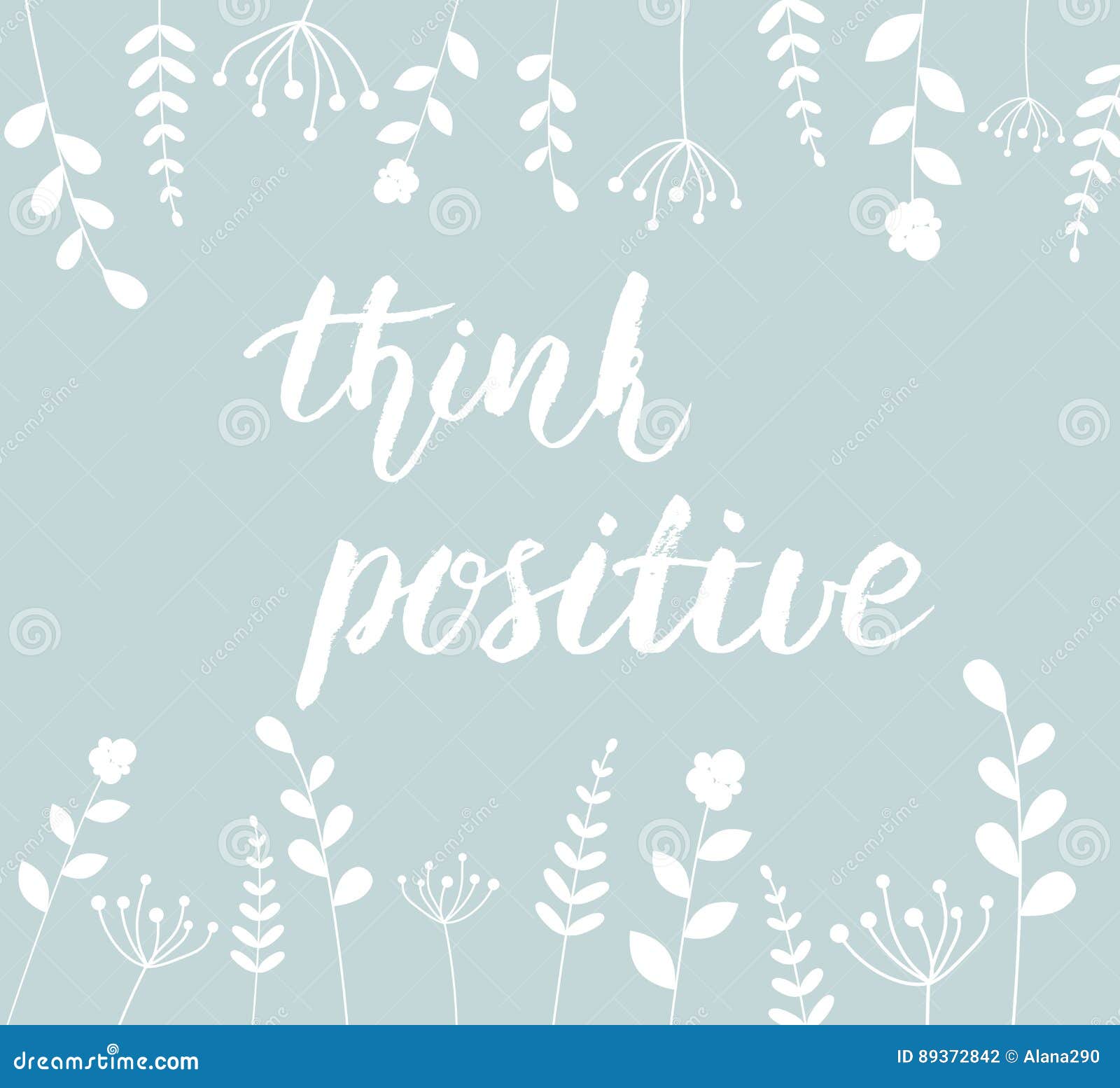 Think positive background. stock vector. Illustration of party - 89372842