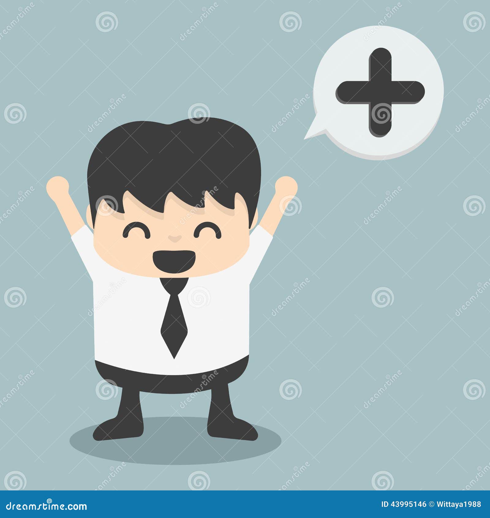 Think positive stock vector. Illustration of creativity - 43995146