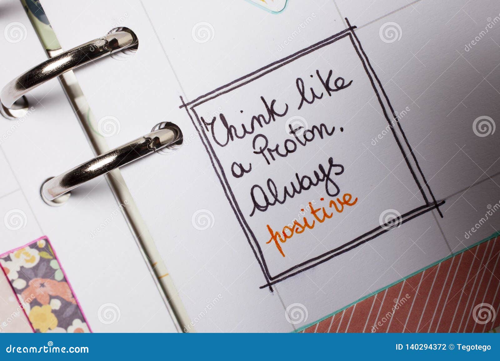 Think Positive - Agenda Planner Stock Photo - Image of office, goal ...