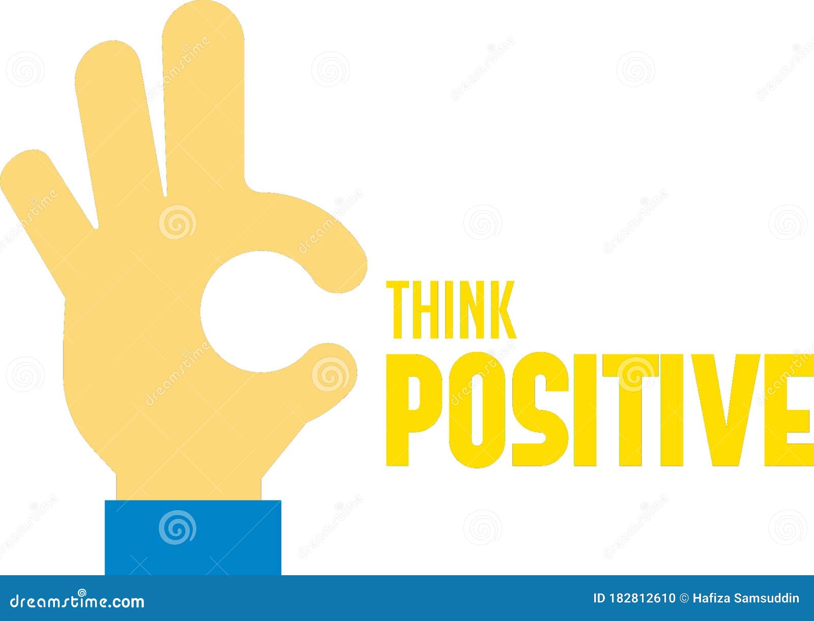 Think positive design stock vector. Illustration of quote - 182812610