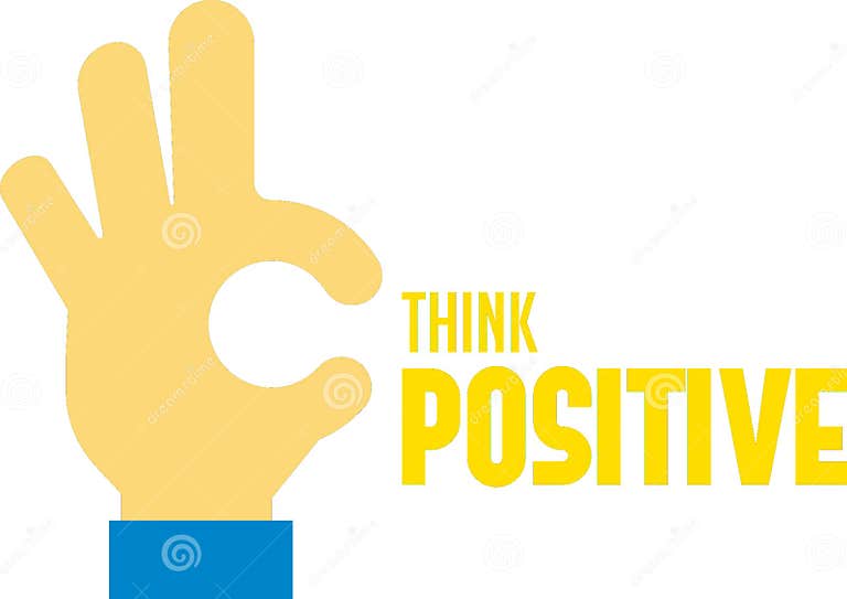Think positive design stock vector. Illustration of quote - 182812610