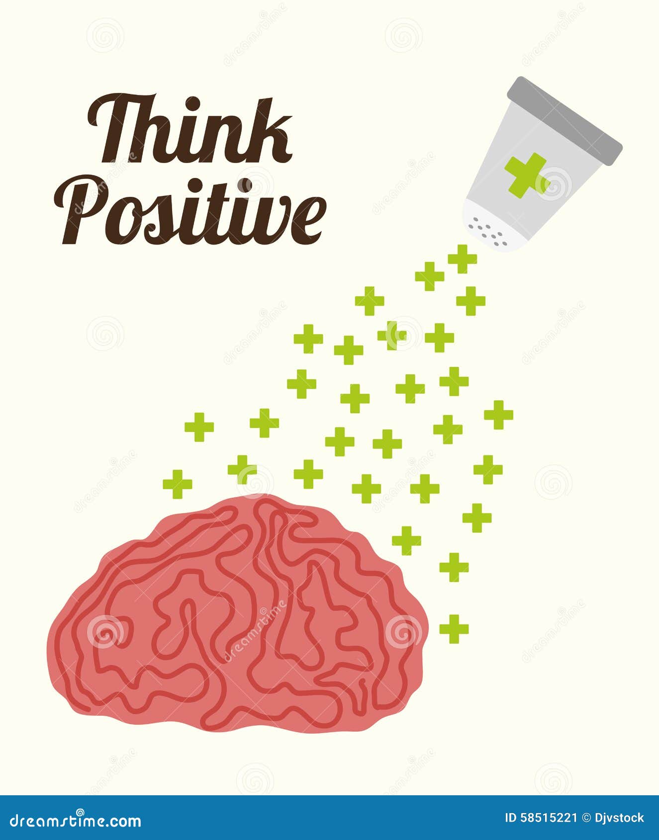 Think positive design. stock vector. Illustration of idea - 58515221