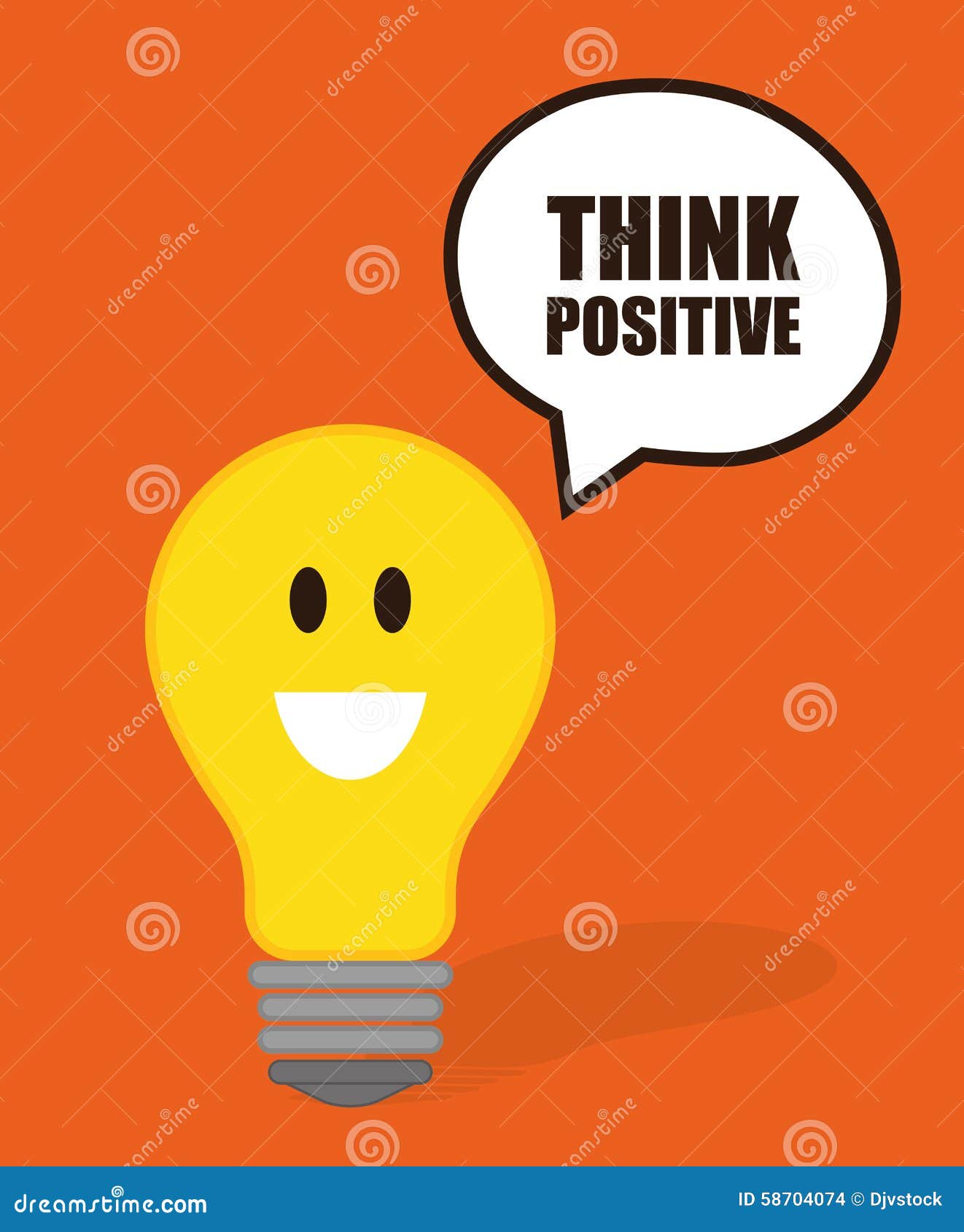 Think positive design. stock vector. Illustration of eureka - 58704074
