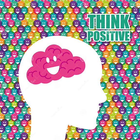 Think positive design. stock vector. Illustration of inspiration - 58705210