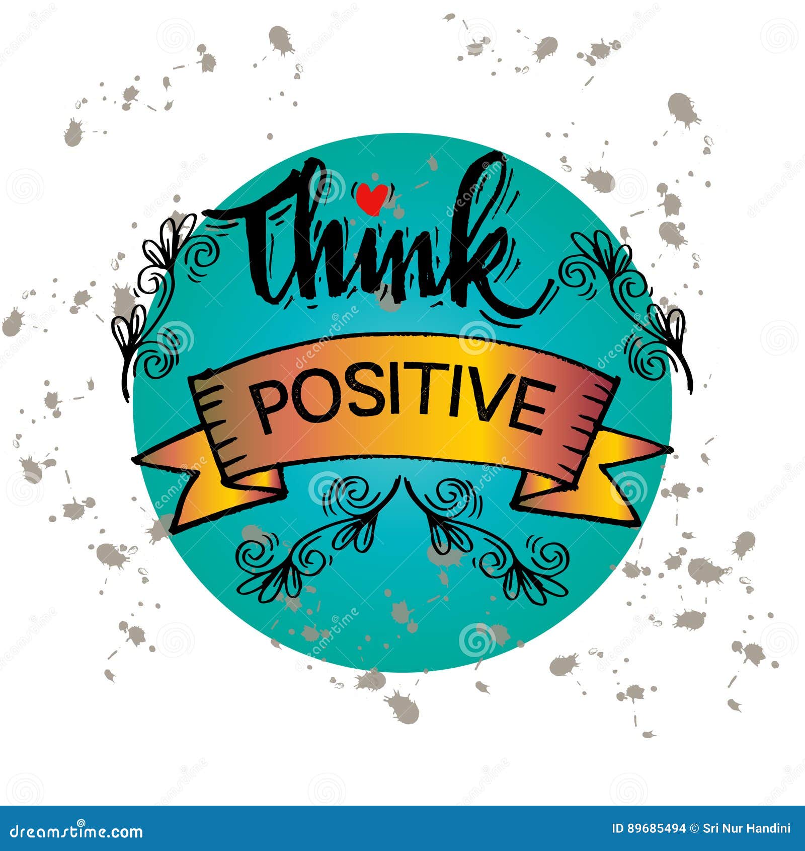 Think Positive stock illustration. Illustration of optimism - 89685494