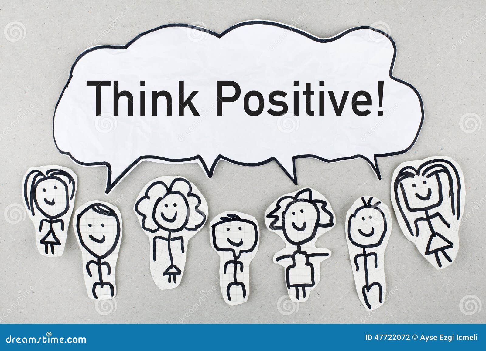 Think Positive stock photo. Image of smiling, sketch - 47722072
