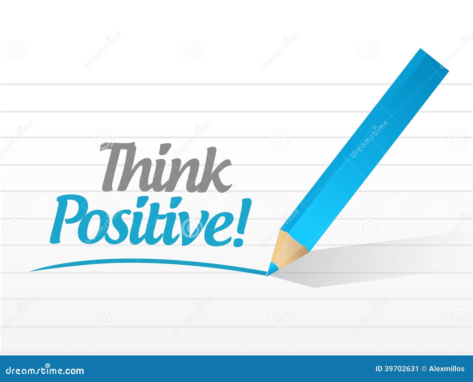 Think Positive Message Illustration Design Stock Illustration ...