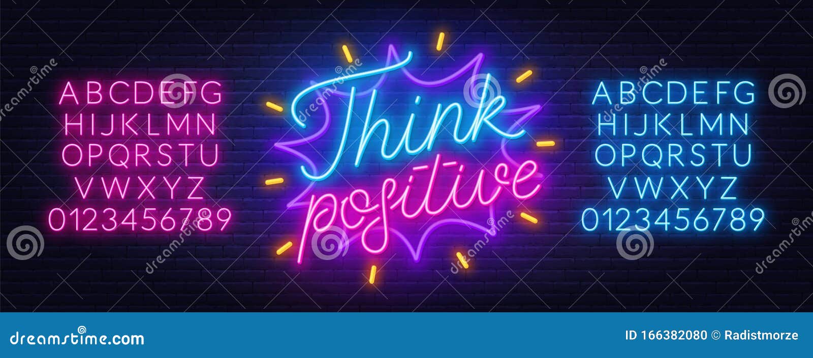 Neon Lettering Of Brisbane Name. Neon City Vector Illustration ...