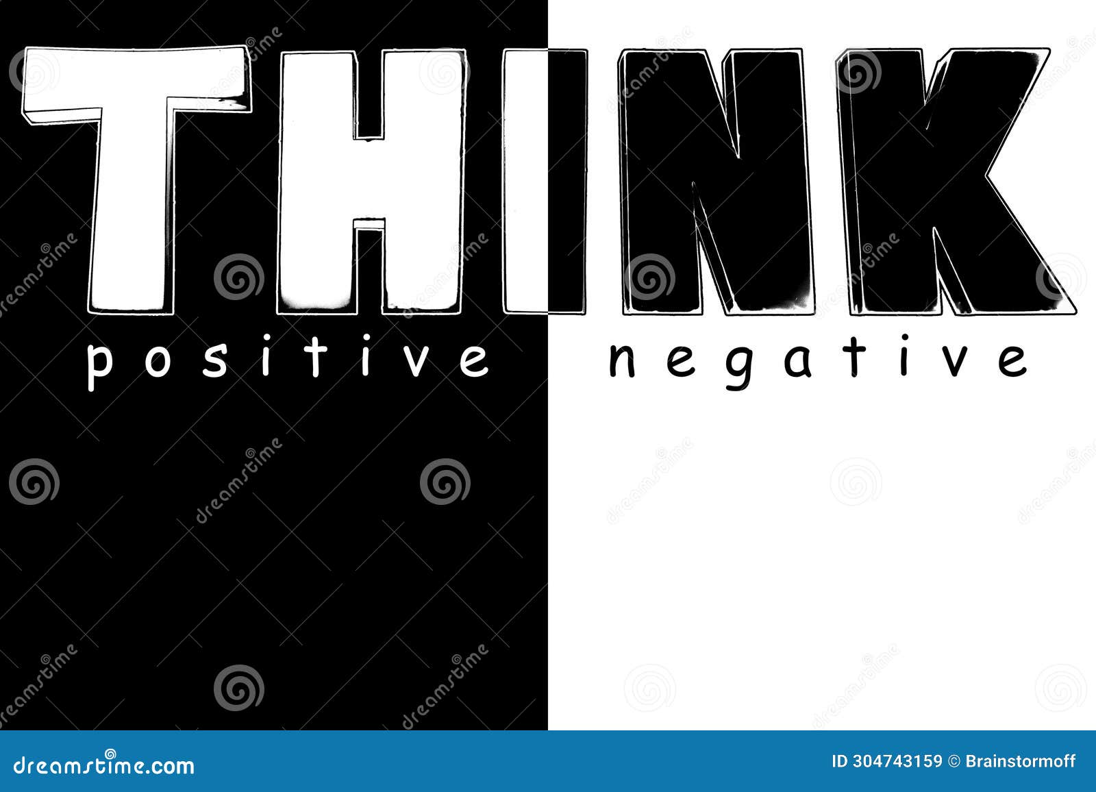 Think Positive Not Negative Text, Positive or Negative Choice, Changes ...