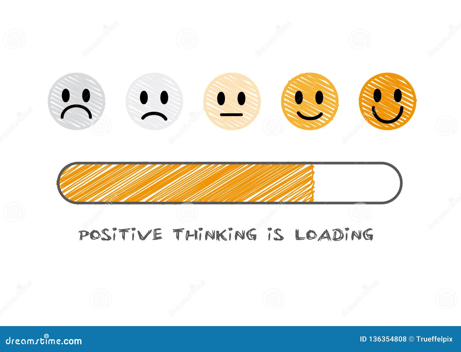 Positive Thinking is Loading - Vector Illustration Stock Illustration ...
