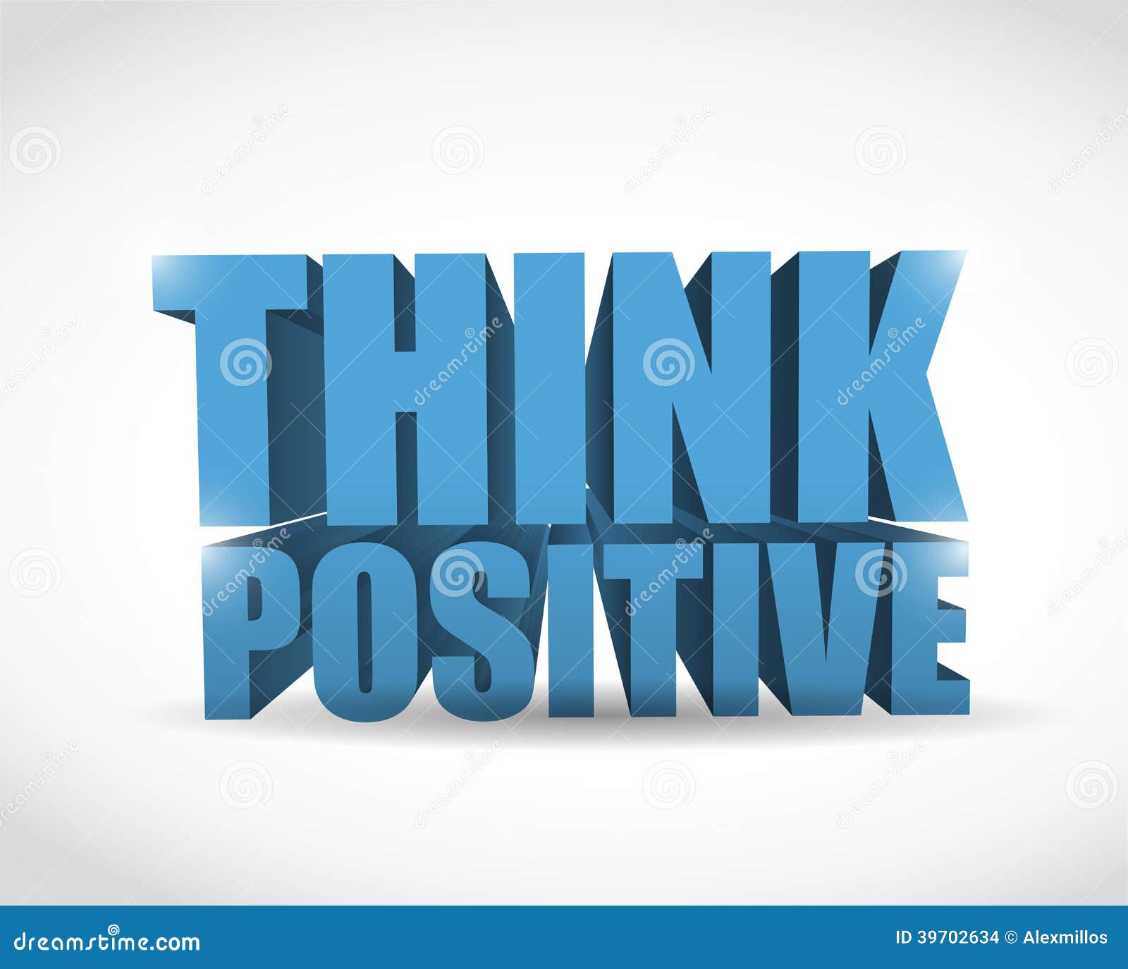 Think Positive Sign Illustration Design Stock Illustration ...