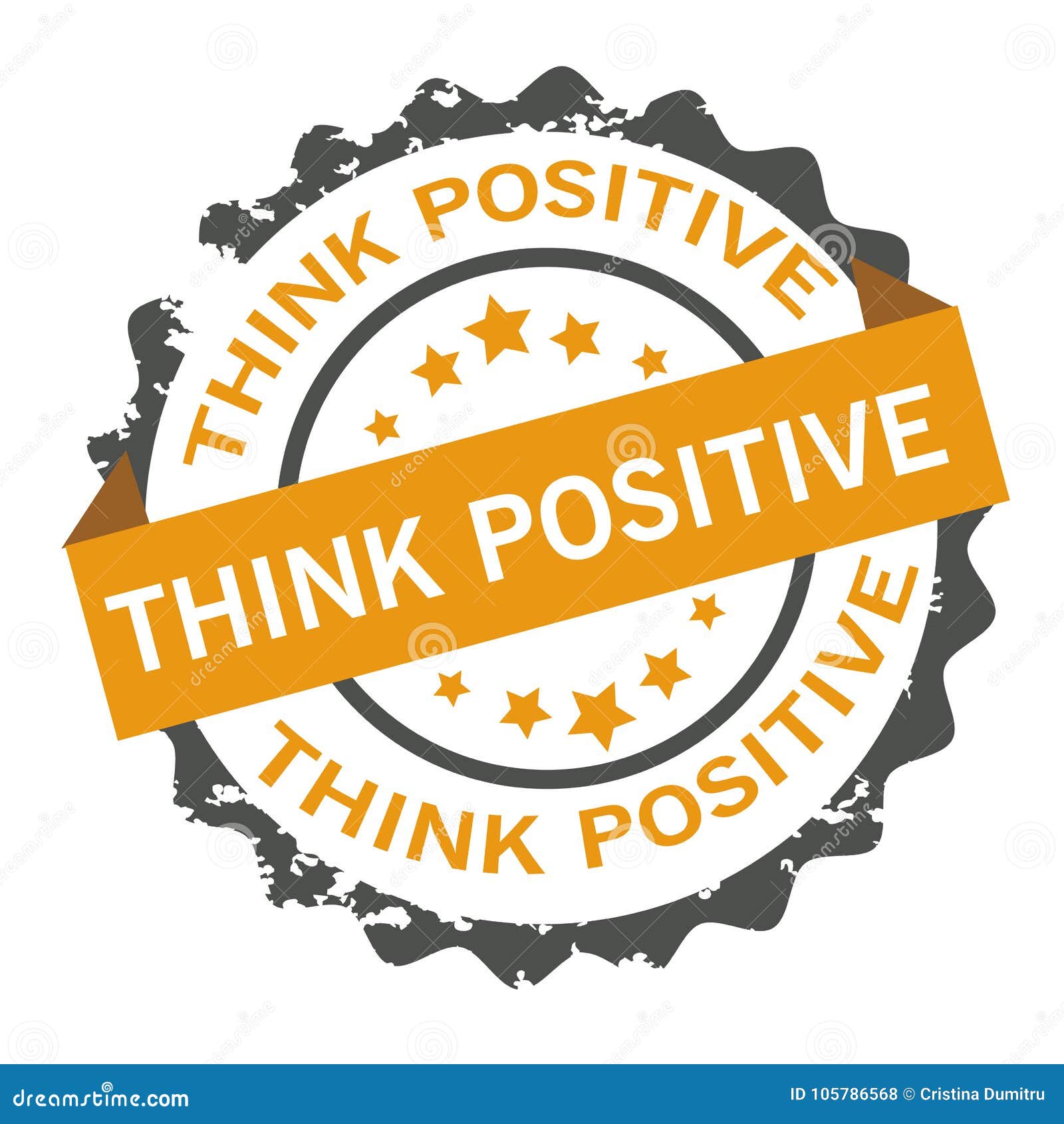 Think Positive Stamp. Sign.Seal. Stock Vector - Illustration of message ...
