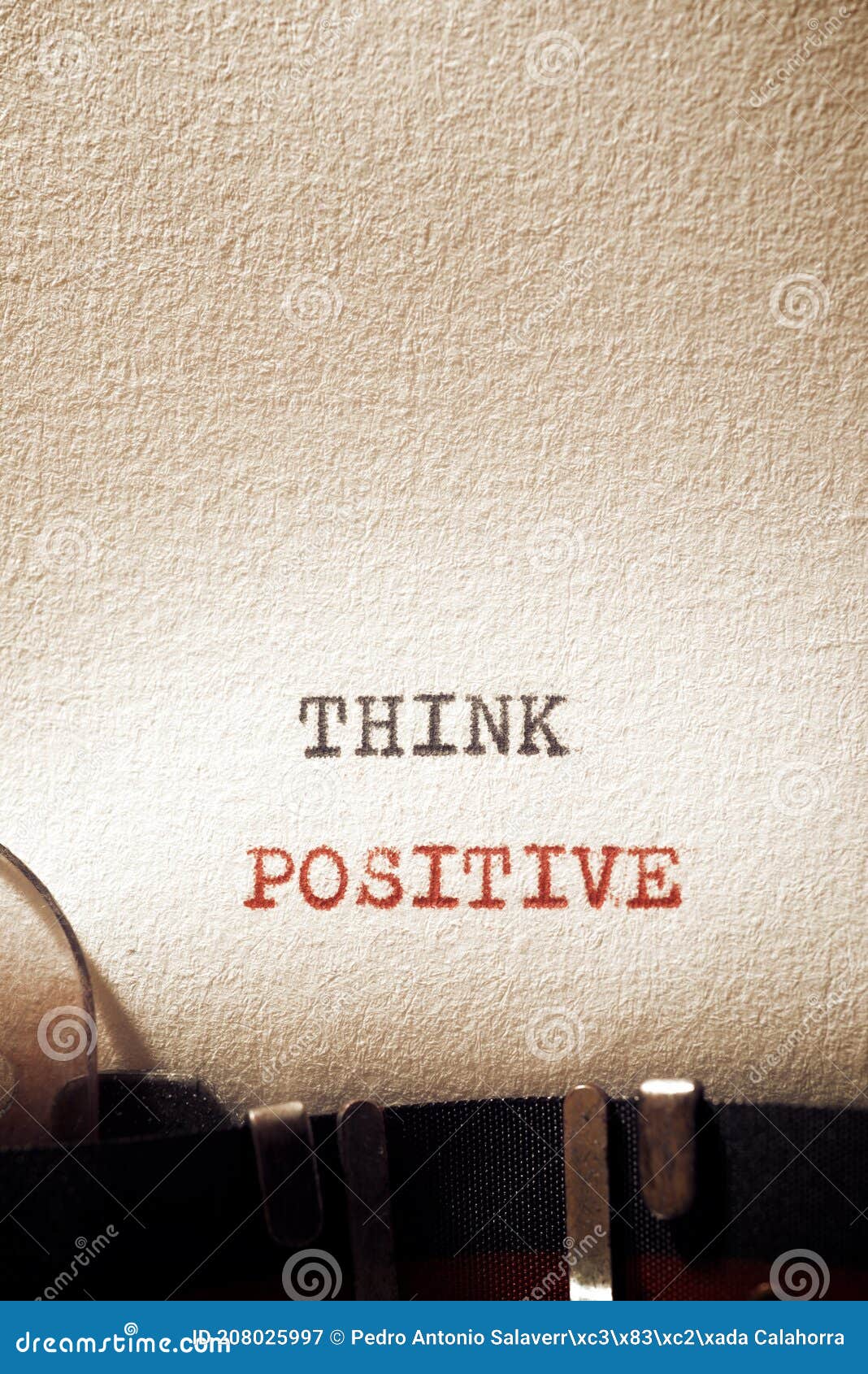Think positive text stock image. Image of ideas, information - 208025997