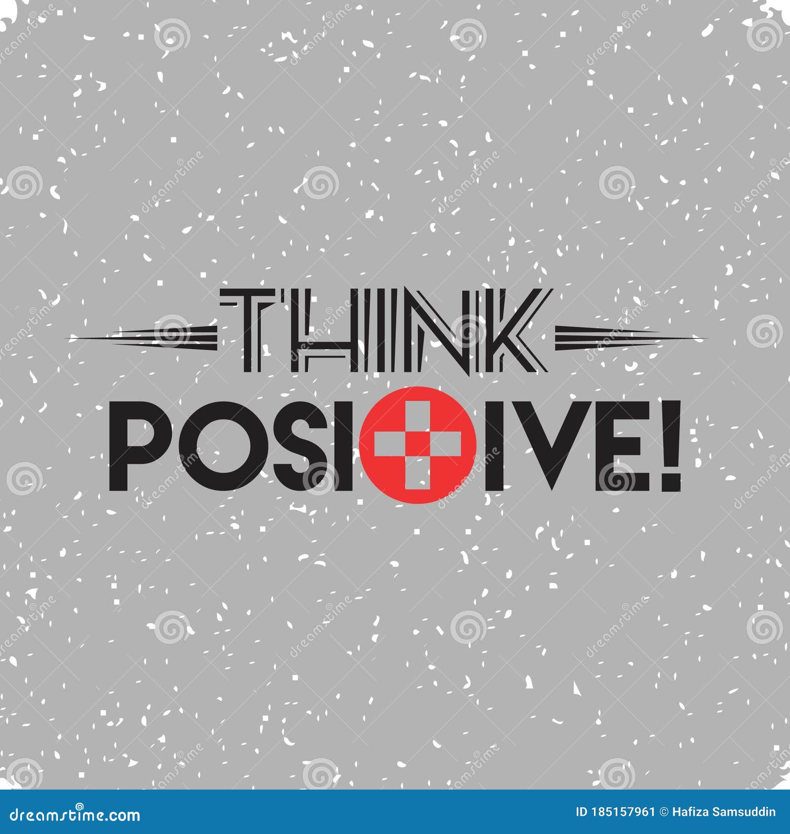 Think Positive. Vector Illustration Decorative Design Stock Vector ...