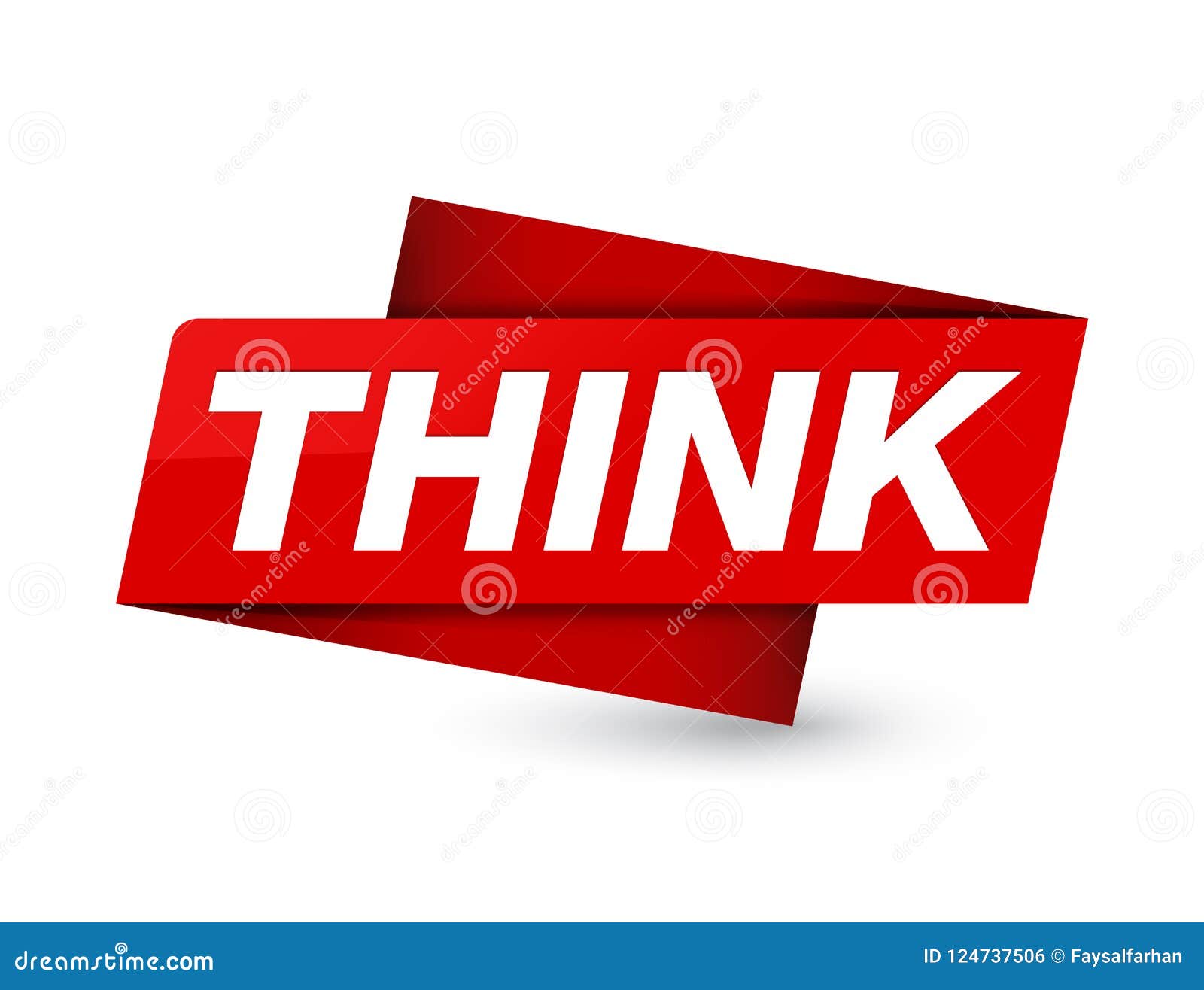 Think premium red tag sign stock illustration. Illustration of opinion ...