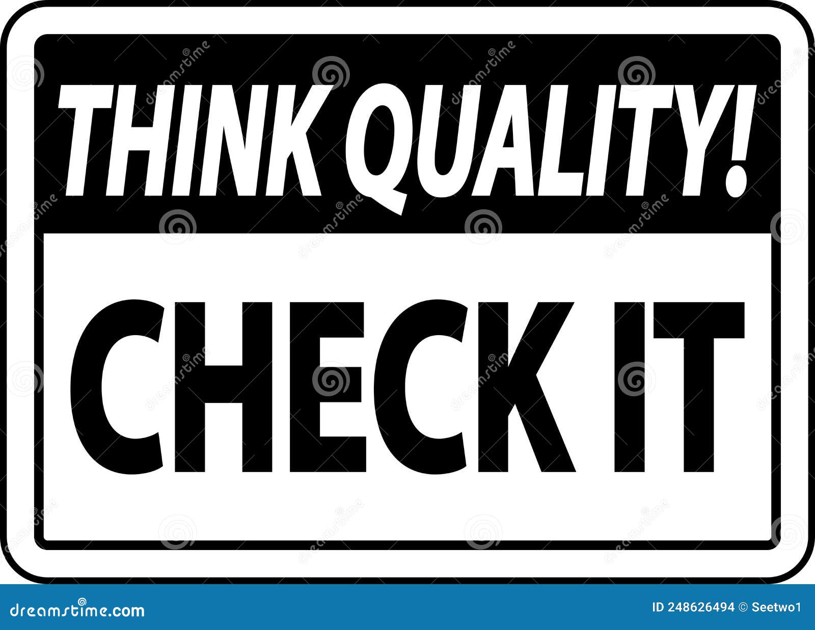 Think Quality Check it Sign Stock Vector - Illustration of concept ...