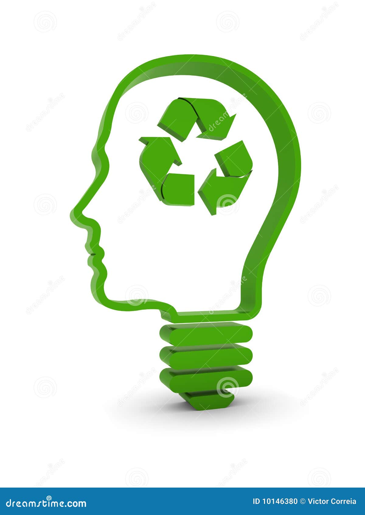 Think about Recycling stock illustration. Illustration of resources ...