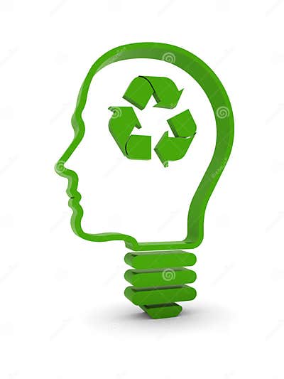 Think about Recycling stock illustration. Illustration of resources ...