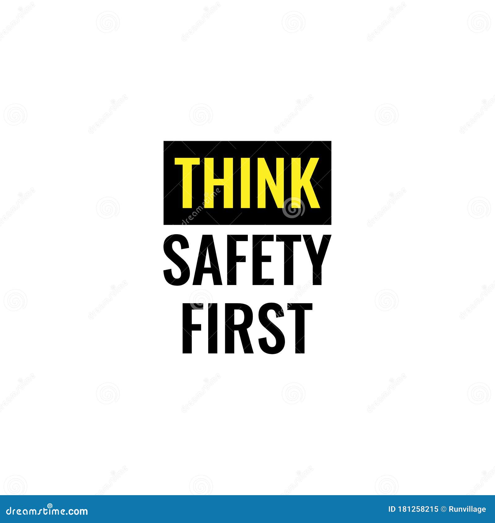Safety First Design Concept Stock Vector - Illustration of concepts ...