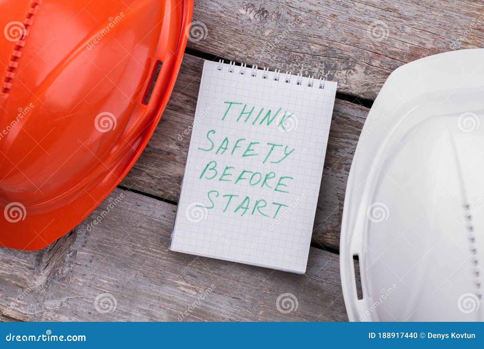 Think Safety before Start Notice. Stock Photo - Image of danger, plain ...
