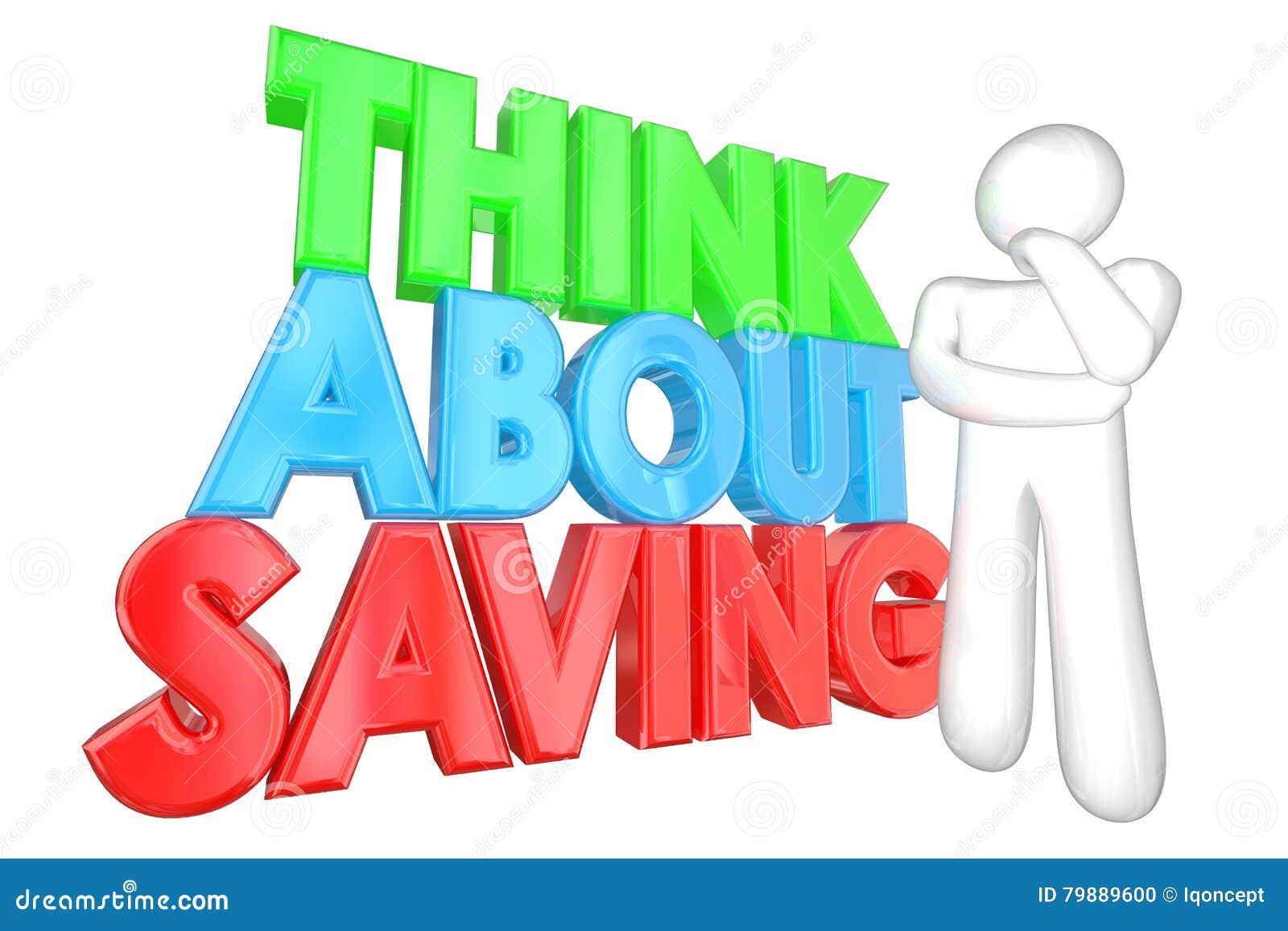 Think about Saving Money Financial Planning Stock Illustration ...