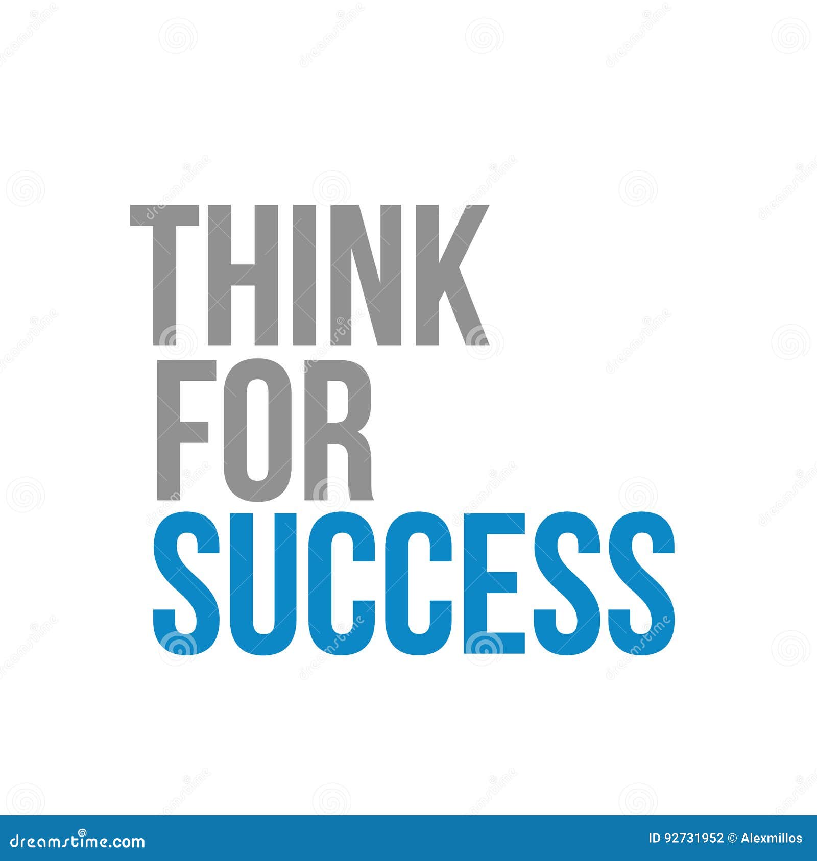 Think for Success Text Sign Concept Stock Illustration - Illustration ...
