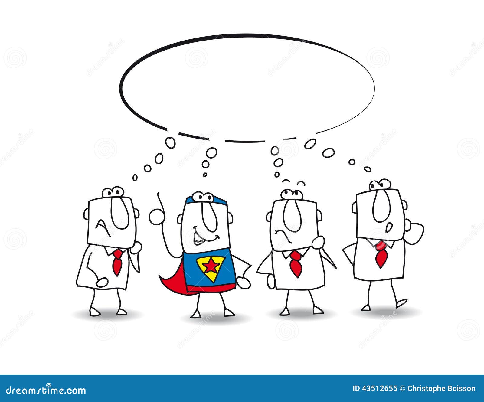 Think Tank with a Superhero Stock Vector - Illustration of problem ...