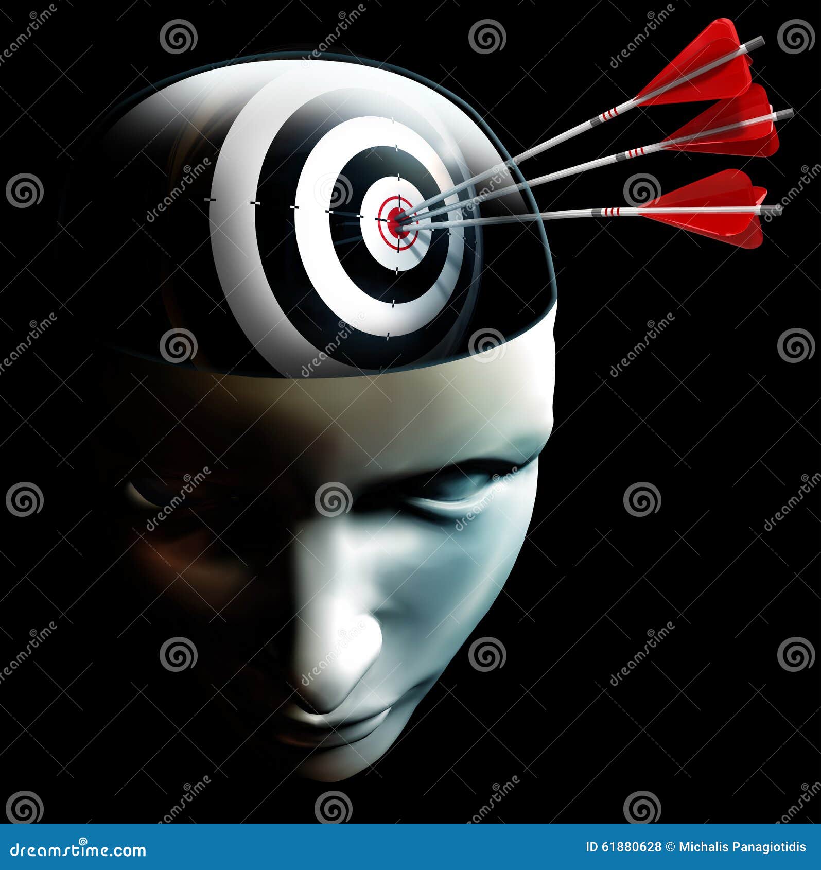 Think the target and hit stock illustration. Illustration of inside ...
