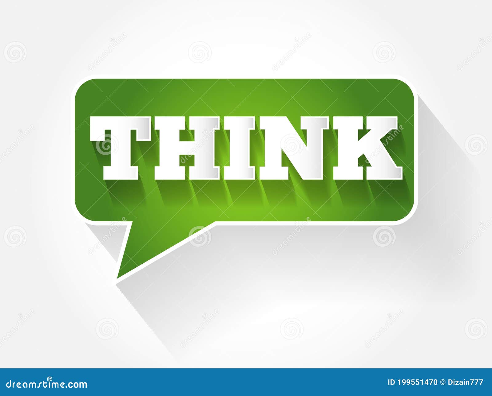 Think text message bubble stock illustration. Illustration of ...