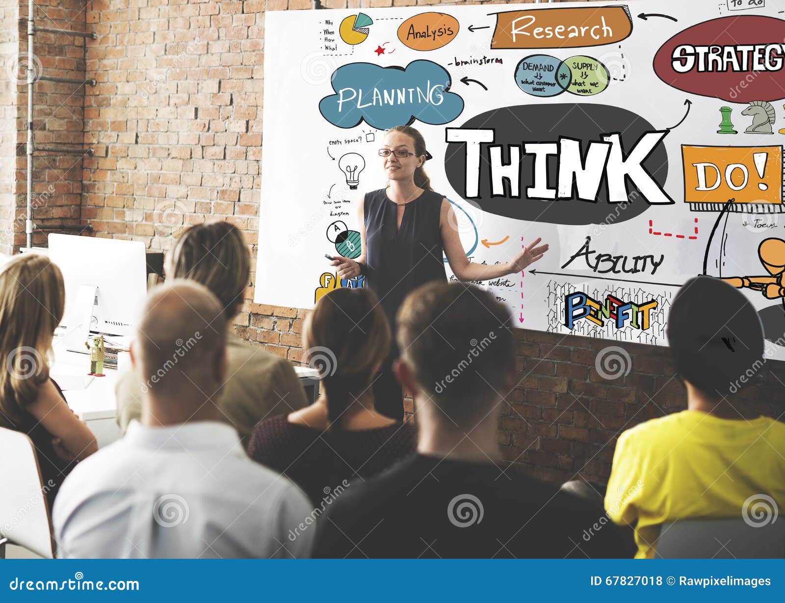Think Thinking Planning Analyse Ideas Concept Stock Photo - Image of ...