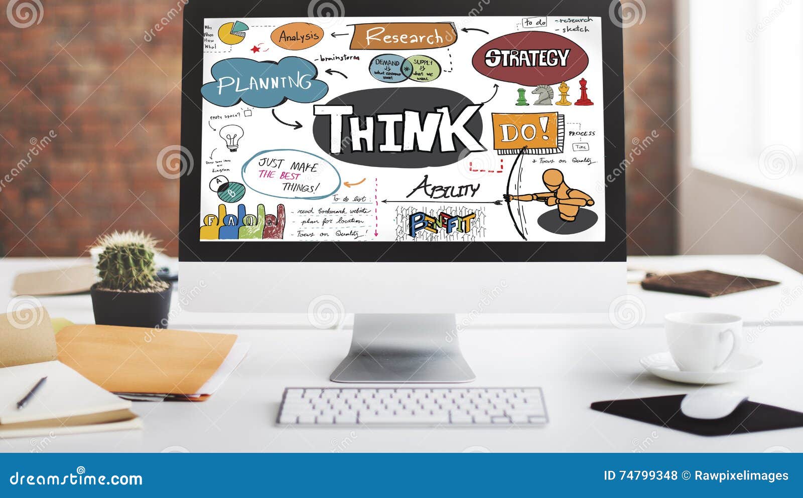 Think Thinking Planning Analyse Ideas Concept Stock Photo - Image of ...