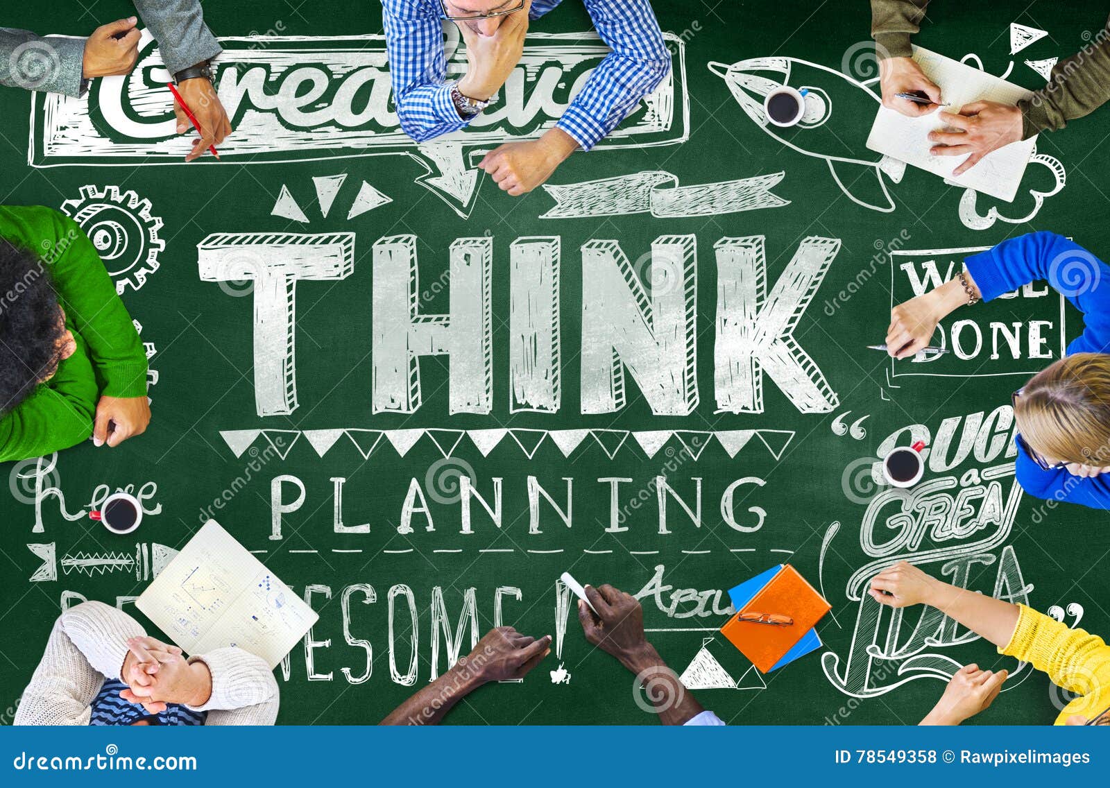 Think Thinking Planning Strategy Creative Concept Stock Photo - Image ...