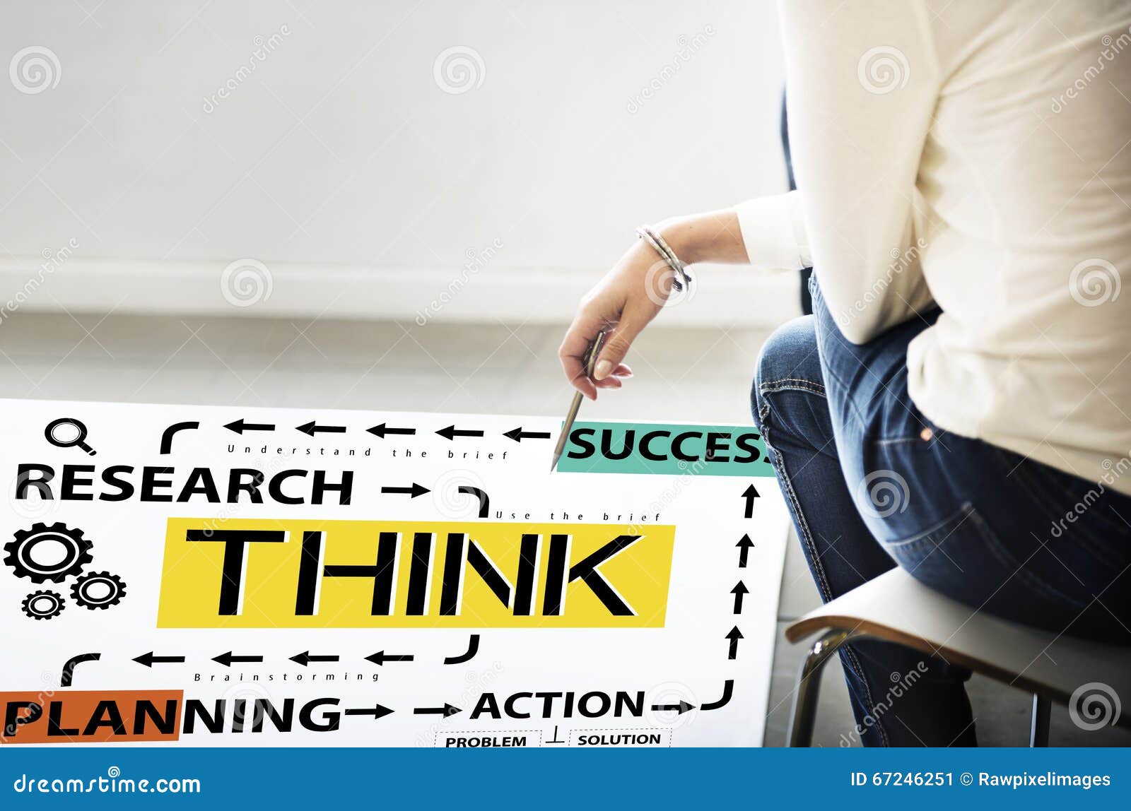 Think Thinkning Plan Planning Emotions Concept Stock Image - Image of ...