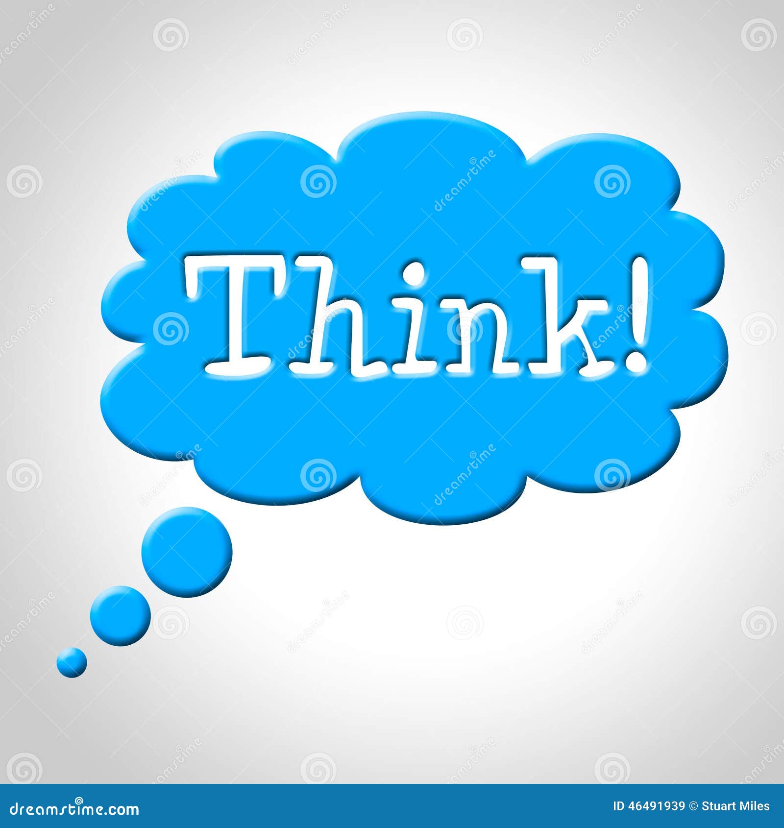 Think Thought Bubble Means Consideration Plan and Reflecting Stock ...