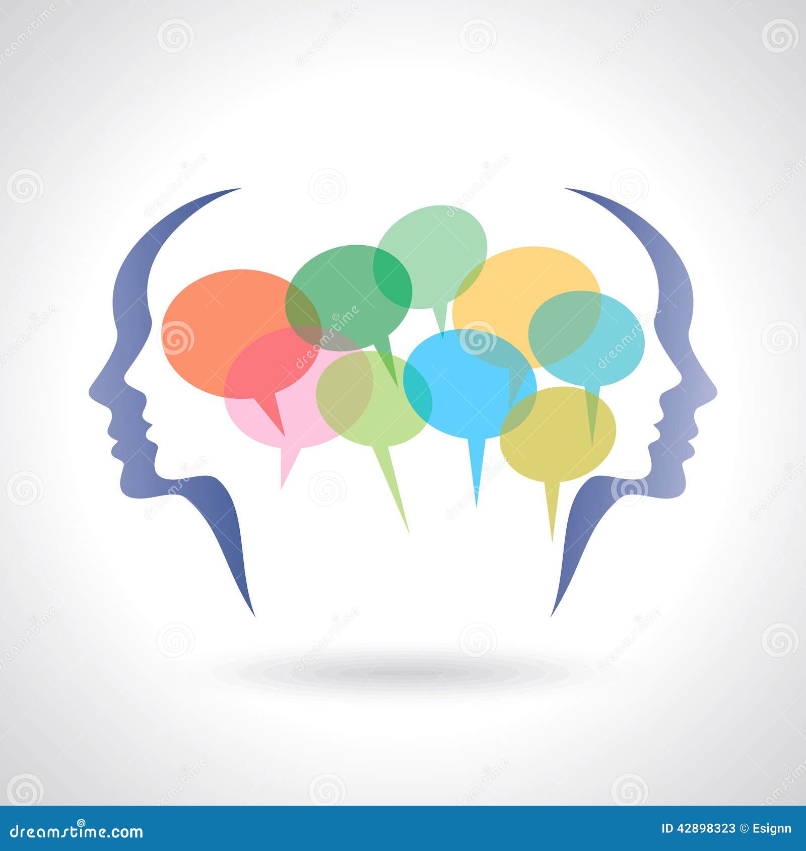 Think Thoughts and Options. Illustration of Head Stock Vector ...