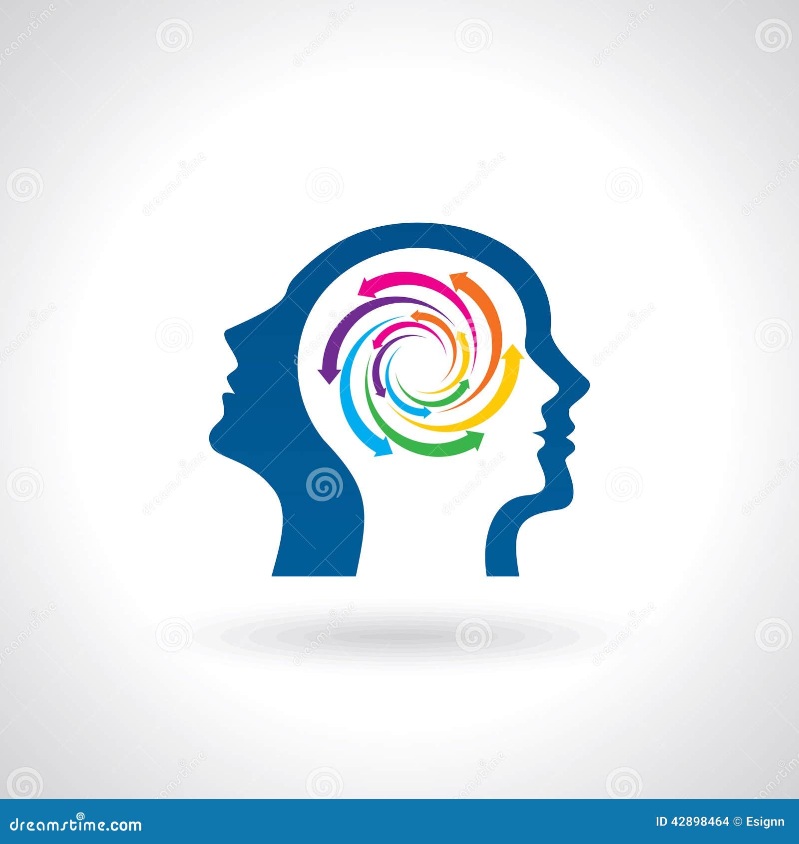 Think Thoughts and Options. Illustration of Head Stock Vector ...
